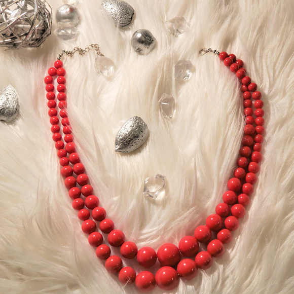Jewelry | Graduated Red Necklace | Poshmark